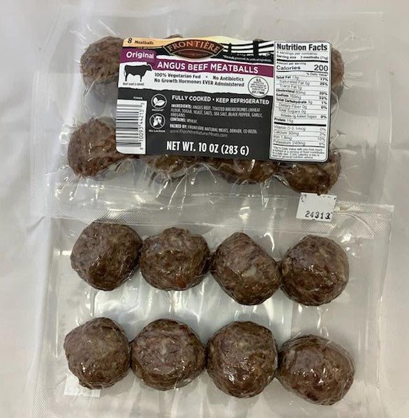 All Natural Angus Beef Meatballs, 10oz – frontierenaturalmeats